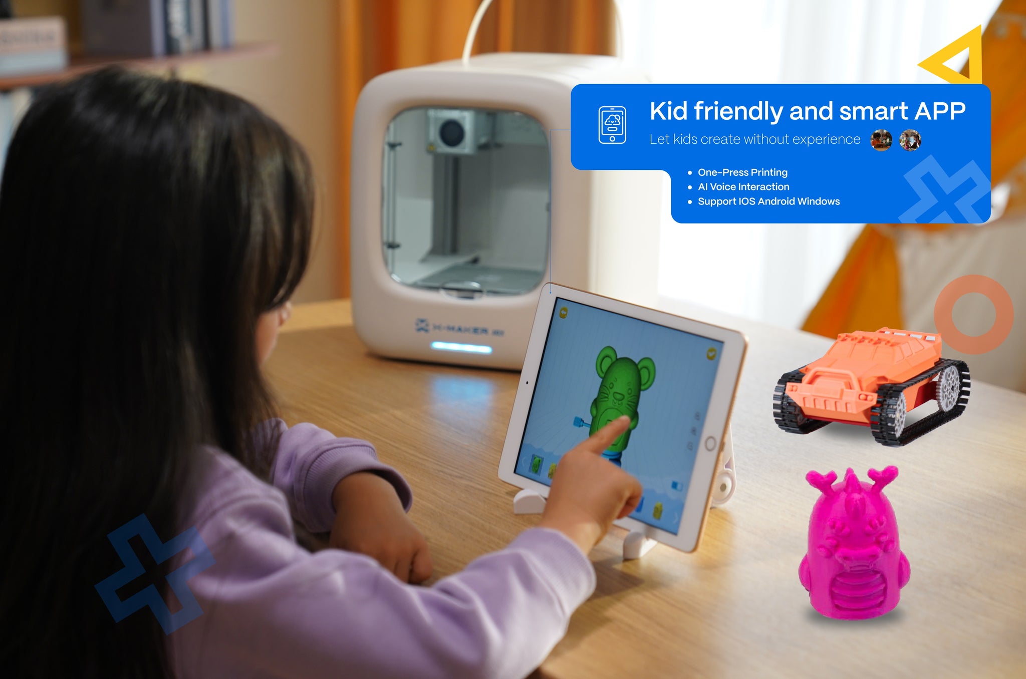 AOSEED X-MAKER JOY AI: A Smart 3D Printer for Kids Creating Endless To ...